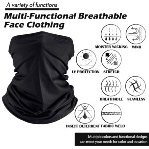 SATINIOR 8 Pcs Summer Neck Gaiters Neck Gaiter Scarf Balaclava Breathable UV Protection Ski Mask Face Cover Women Men