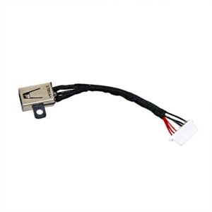 Zahara DC Power Jack with Cable Socket Plug Charging Port Replacement for Dell Inspiron 13 7375 i7375 7348 7352 7359 7368 7375 7378 P69G002 2-in-1