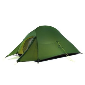 naturehike cloud up free standing 2 person backpacking tent ultralight nylon double layer camping tents for two person (2 person, 20d nylon forest green)