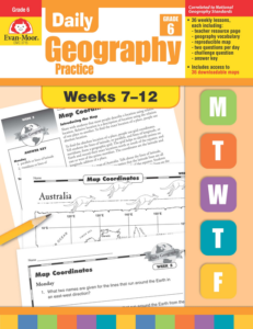 daily geography practice, grade 6, weeks 7–12