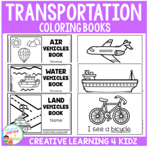 transportation coloring books