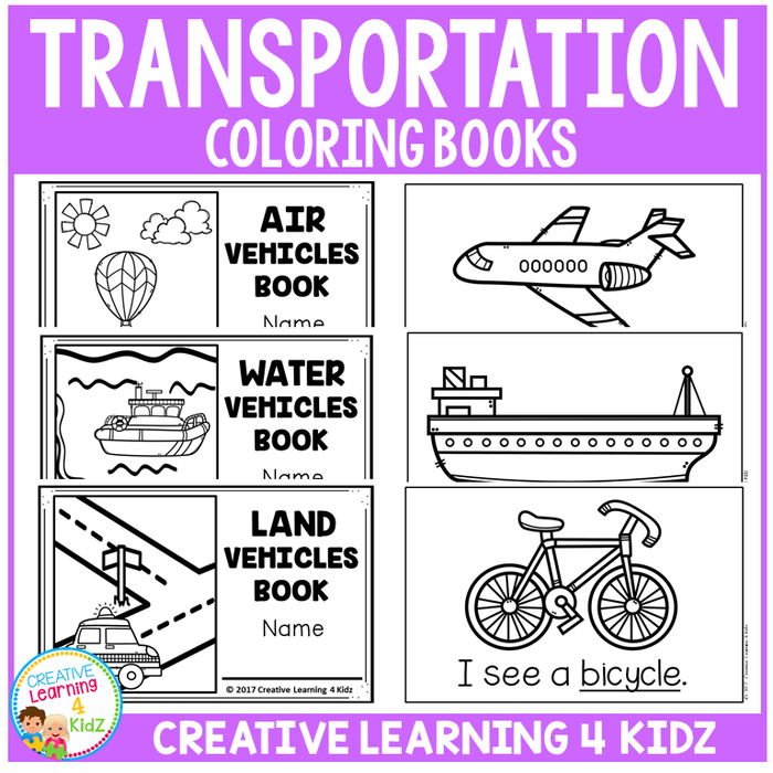 Transportation Coloring Books