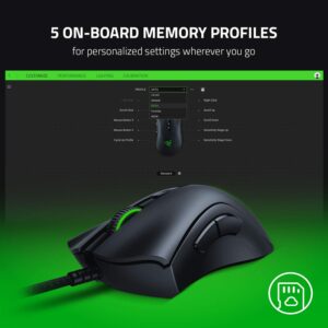 Razer DeathAdder v2 Ergonomic Wired Gaming Mouse Chroma RGB Lighting Programmable (Renewed)