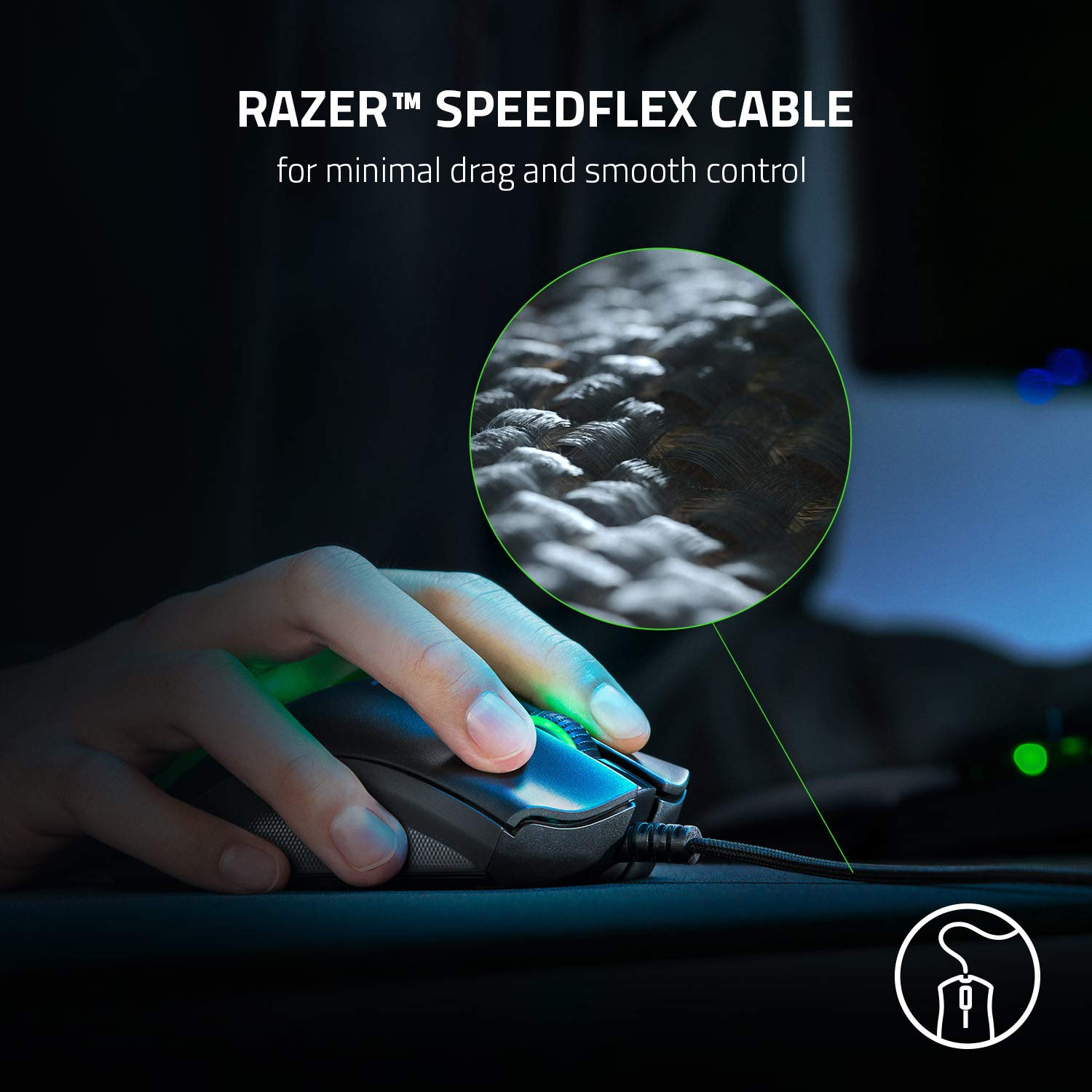 Razer DeathAdder v2 Ergonomic Wired Gaming Mouse Chroma RGB Lighting Programmable (Renewed)