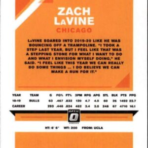 2019-20 Donruss Optic Fanatics Silver Wave Prizms #64 Zach LaVine Chicago Bulls Basketball Card