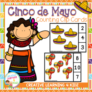 cinco de mayo counting clip cards