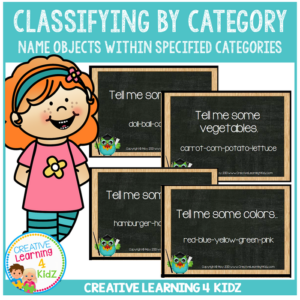 classifying by category cards