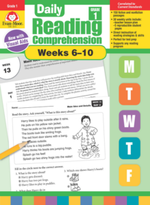 daily reading comprehension, grade 1, weeks 6-10