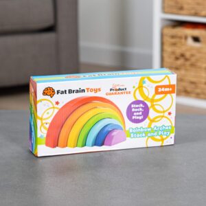 Fat Brain Toys Rainbow Arches Stack and Play - Fine Motor & Color Learning, 18 mos+