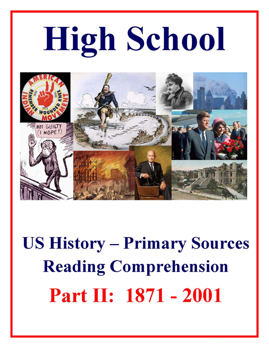 High School US History Reading Comprehension Passages