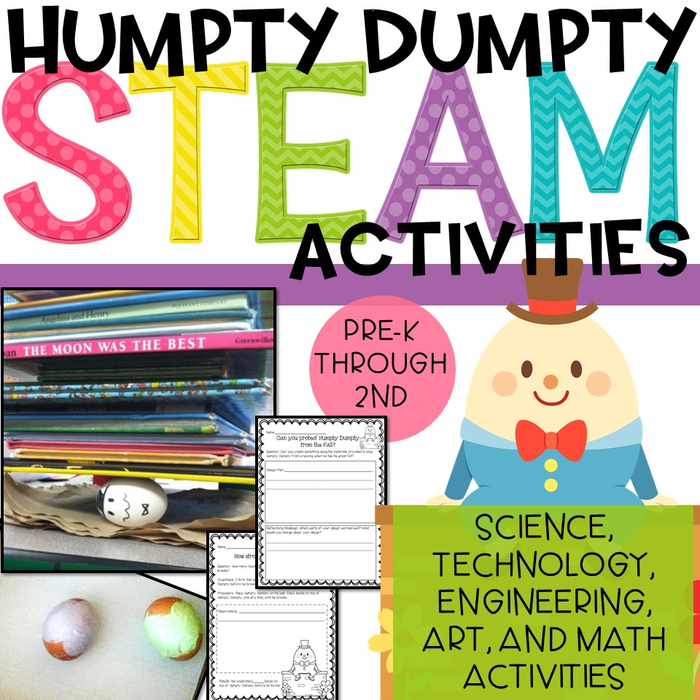 Humpty Dumpty Nursery Rhyme STEM activities