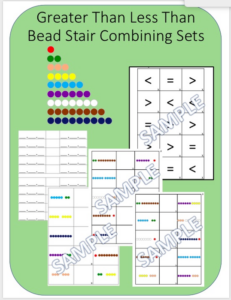 bead stair greater than less than level 2 (no numeral-combining bars)