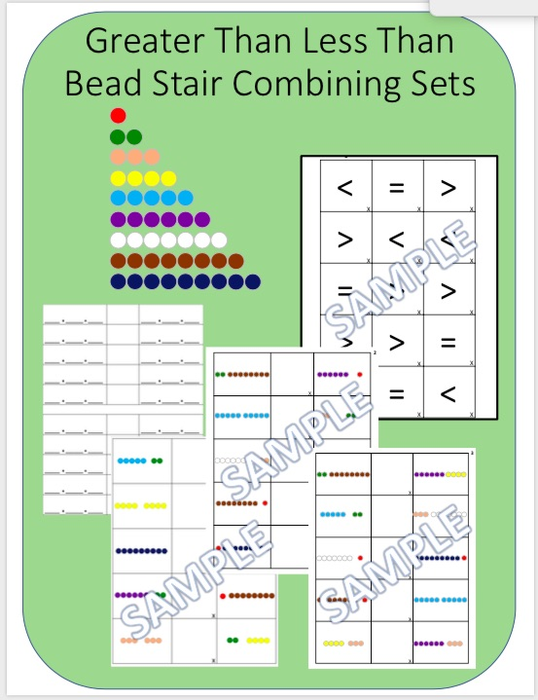 Bead Stair Greater Than Less Than Level 2 (No Numeral-Combining Bars)