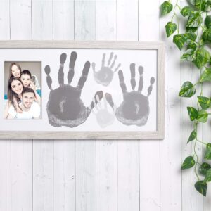 Kate & Milo Rustic Family Handprint Photo Frame, Family Keepsake Frame, DIY Craft for Family Night for Parents and Children, Farmhouse Decor, 6" x 4" Photo Inserts, Distressed Wood