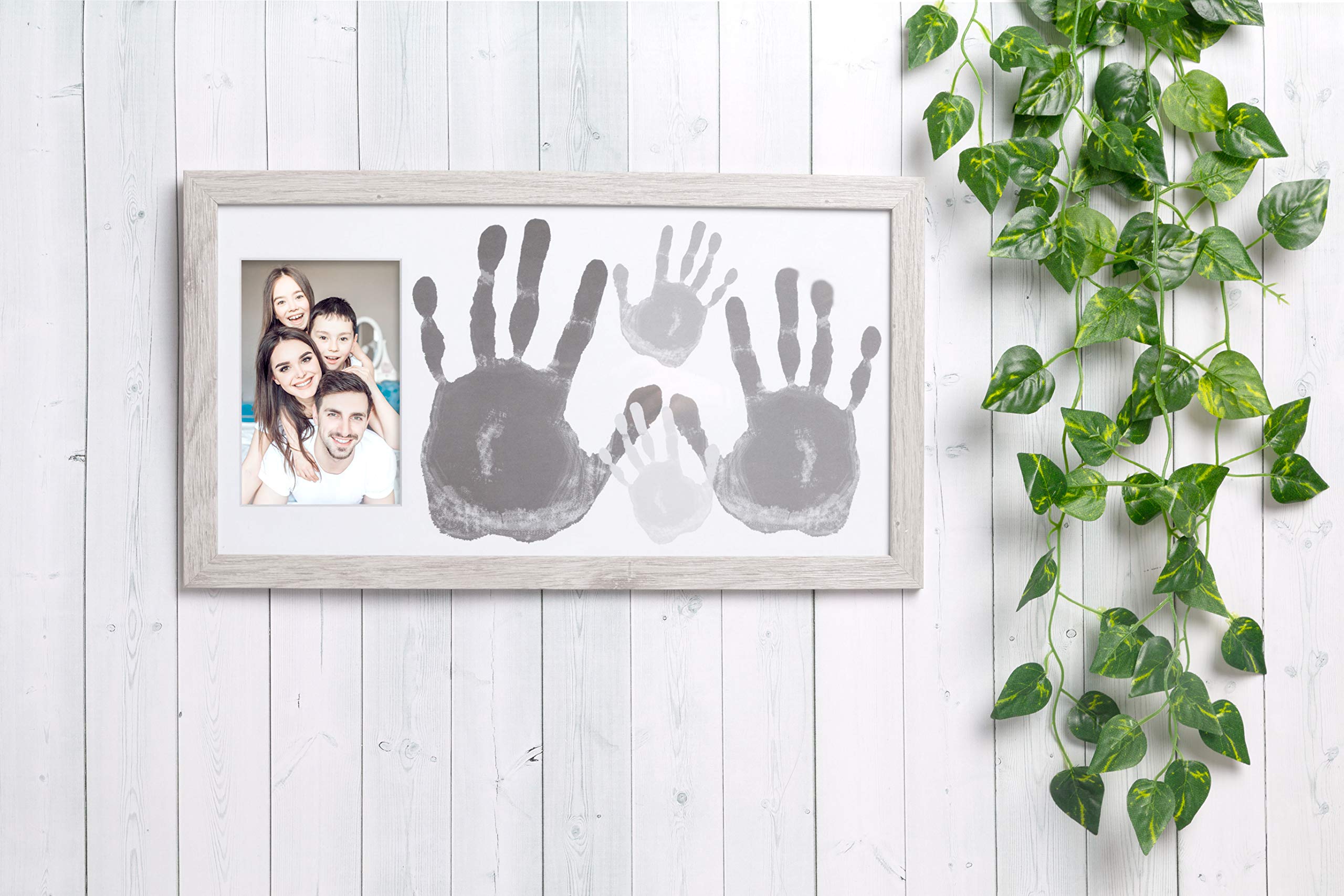 Kate & Milo Rustic Family Handprint Photo Frame, Family Keepsake Frame, DIY Craft for Family Night for Parents and Children, Farmhouse Decor, 6" x 4" Photo Inserts, Distressed Wood