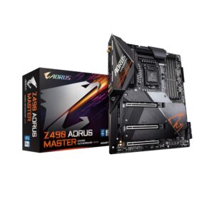 gigabyte z490 aorus master (intel lga1200/z490/atx/intel 2.5g lan/3xm.2 thermal guard/sata 6gb/s/usb 3.2 gen 2/intel wi-fi 6/ess sabre dac/fins array ii/gaming motherboard)