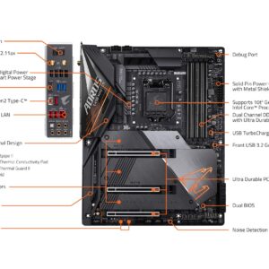 GIGABYTE Z490 AORUS Master (Intel LGA1200/Z490/ATX/Intel 2.5G LAN/3xM.2 Thermal Guard/SATA 6Gb/s/USB 3.2 Gen 2/Intel Wi-Fi 6/ESS Sabre DAC/Fins Array II/Gaming Motherboard)