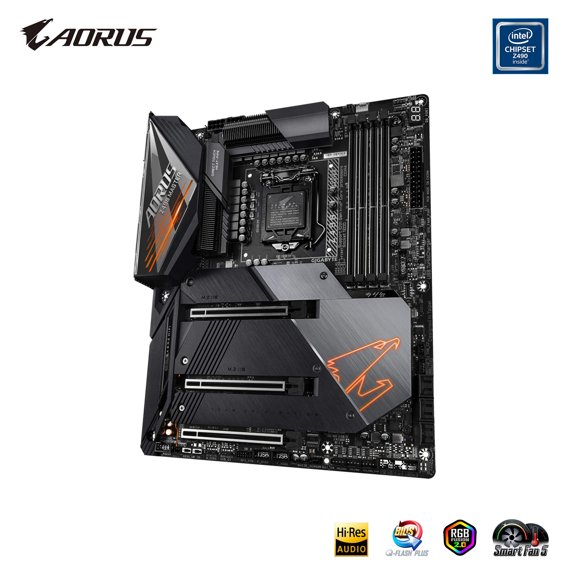 GIGABYTE Z490 AORUS Master (Intel LGA1200/Z490/ATX/Intel 2.5G LAN/3xM.2 Thermal Guard/SATA 6Gb/s/USB 3.2 Gen 2/Intel Wi-Fi 6/ESS Sabre DAC/Fins Array II/Gaming Motherboard)