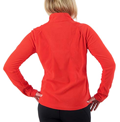 Obermeyer Womens Sonja 1/4 Zip Fleece, Hibiscus, X-Small