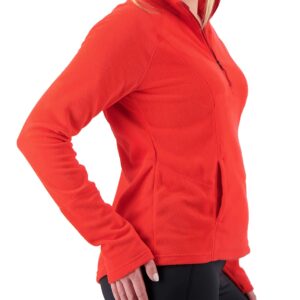 Obermeyer Womens Sonja 1/4 Zip Fleece, Hibiscus, X-Small