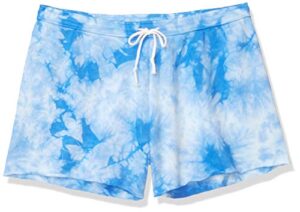 betsey johnson women's raw edge short, azul, xl