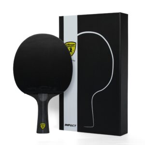 killerspin impact d5 ping pong paddle, table tennis racket, table tennis equipment for intermediates, table tennis paddle with wood blade, black