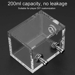 200ml Transparent Acrylic Water Cooling,Acrylic Computer Water CoolingTank,5mm Ultra-Quiet Faster Heat Dissipation Water Cooling Radiator,DIY Customization Water Cooled