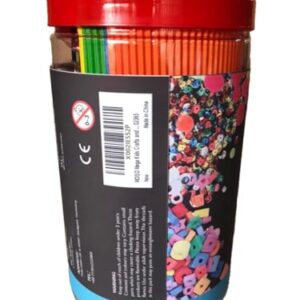 MOISO Kids Crafts and Art Supplies Jar Kit - 550+ Piece Set - Plus Glitter Glue, Construction Paper, Colored Popsicle Sticks, Eyes, Pipe Cleaners