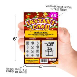 10 Pack - Pregnancy Announcement Lottery Scratch-Off Tickets | 4x6 Authentic Looking | Great for Baby Announcements | Perfect for Pregnancy Announcement for Grandparents, Future Dad, or Friends!