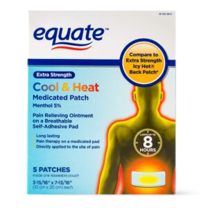 equate extra strength cool & heat medicated patch, 5 ct (10 ct)