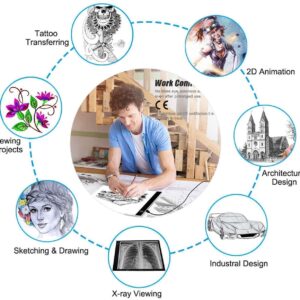 Diamond Painting A4 LED Light Pad Kit, LED Artcraft Tracing Light Table, Tools and Accessories Kit for Full Drill & Partial Drill 5D Diamond Painting