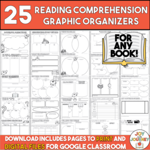 reading comprehension graphic organizers for any book