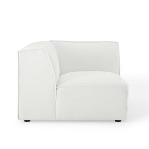 Modway Restore Upholstered Fabric Sectional Sofa, Corner Chair, White