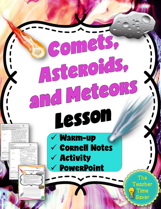 Comets, Asteroids, and Meteors Space Lesson