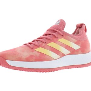 adidas Women's Defiant Generation Tennis Shoe, Hazy Rose/Acid Orange/Cream White, 8.5