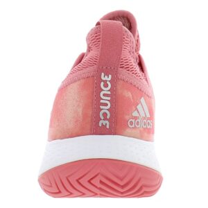 adidas Women's Defiant Generation Tennis Shoe, Hazy Rose/Acid Orange/Cream White, 8.5