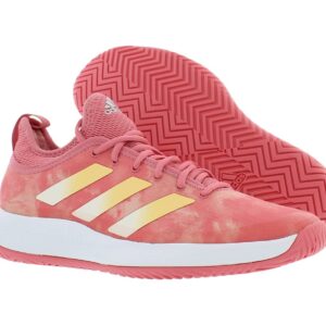 adidas Women's Defiant Generation Tennis Shoe, Hazy Rose/Acid Orange/Cream White, 8.5