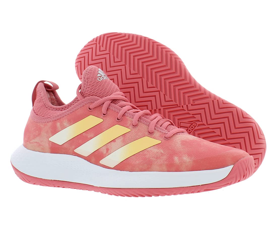 adidas Women's Defiant Generation Tennis Shoe, Hazy Rose/Acid Orange/Cream White, 8.5