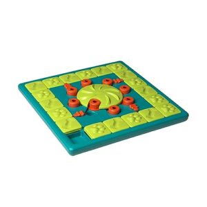 outward hound nina ottosson multipuzzle dog puzzle interactive treat puzzle dog enrichment dog toy, level 4 expert dog puzzle, blue