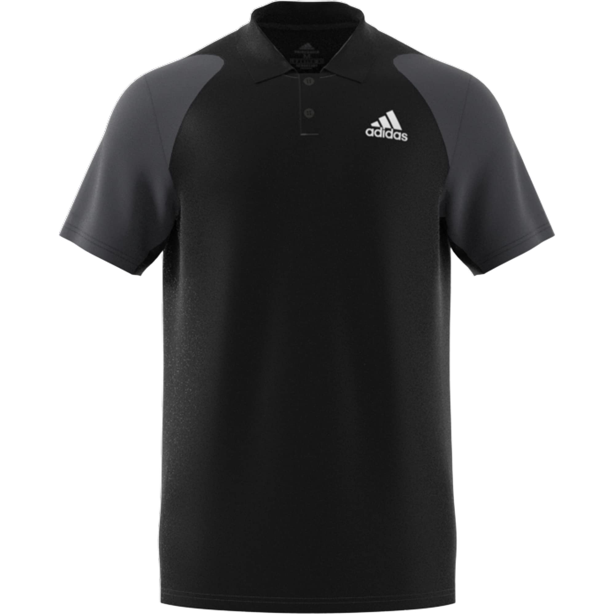 adidas Men's Club Tennis Polo Shirt, Black/Grey/White, Medium