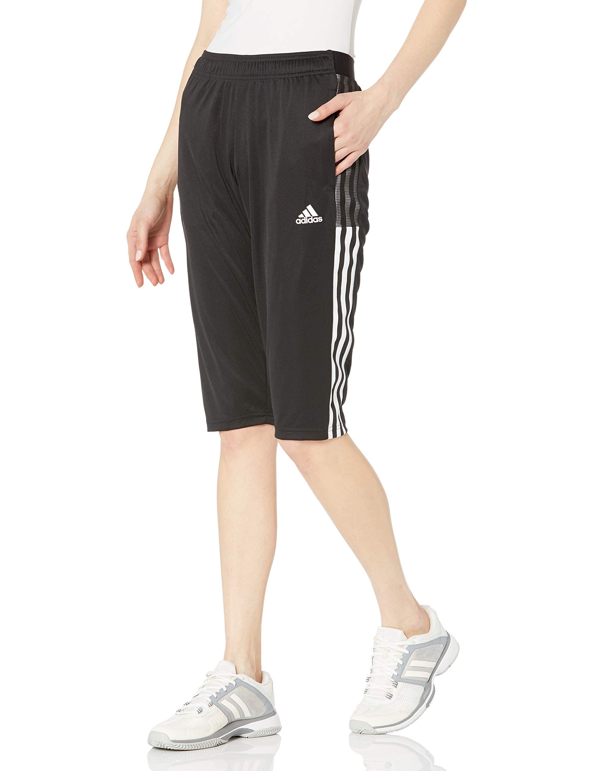 adidas womens Tiro 21 3/4 Pants Black X-Large