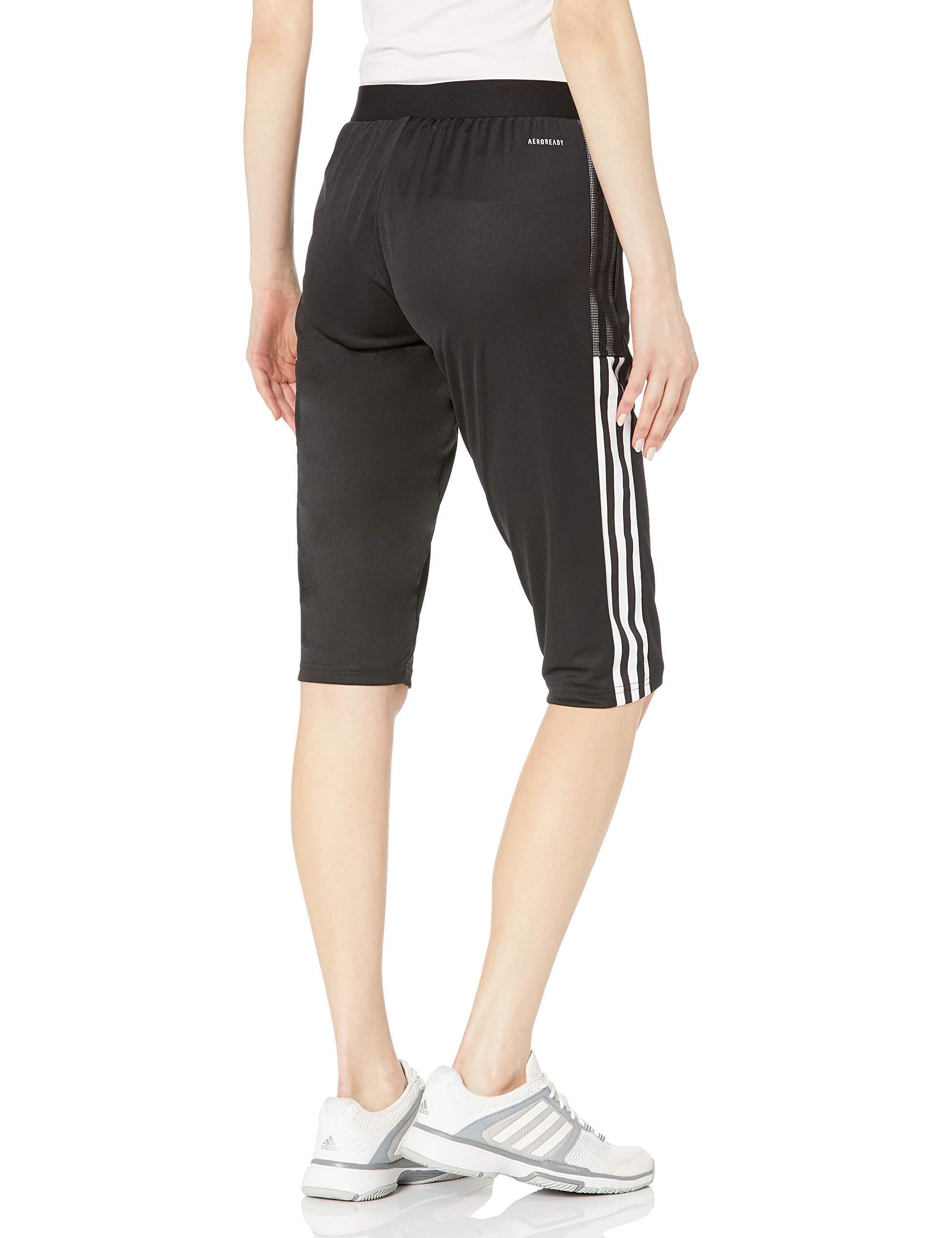 adidas womens Tiro 21 3/4 Pants Black X-Large