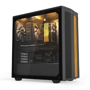 be quiet! Pure Base 500DX ATX Mid Tower PC case | ARGB | 3 Pre-Installed Pure Wings 2 Fans | Tempered Glass Window | Black | BGW37