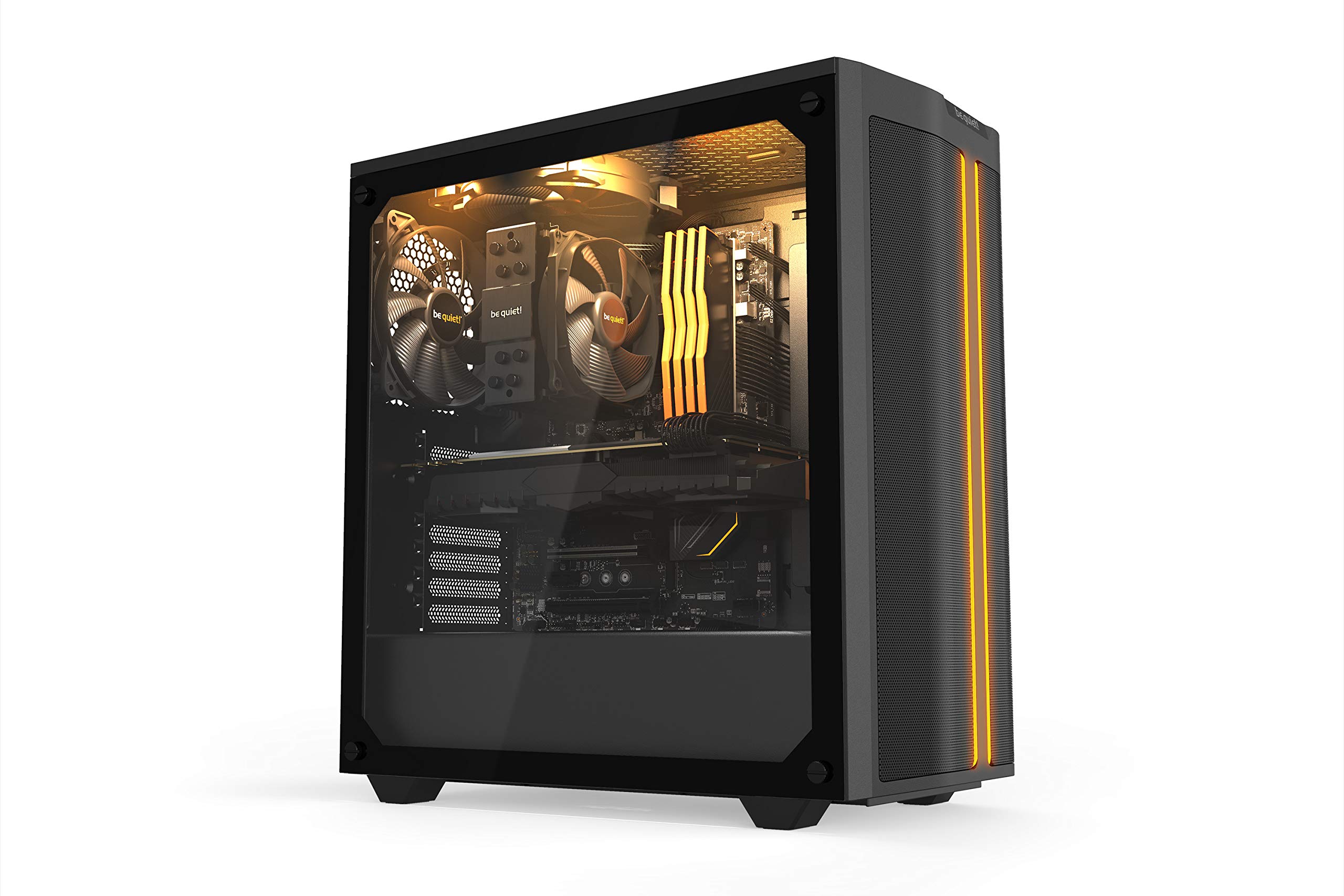 be quiet! Pure Base 500DX ATX Mid Tower PC case | ARGB | 3 Pre-Installed Pure Wings 2 Fans | Tempered Glass Window | Black | BGW37