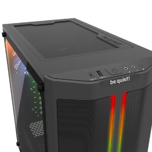 be quiet! Pure Base 500DX ATX Mid Tower PC case | ARGB | 3 Pre-Installed Pure Wings 2 Fans | Tempered Glass Window | Black | BGW37