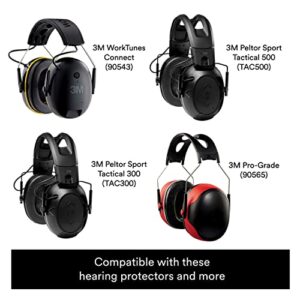 3M Gel Hearing Protector Replacement, 1 Pair Premium Gel Cushions, Super-Soft & Conformable, Designed For WorkTunes (90543, 90544) and Peltor Sport (TAC300, TAC500, 97040, 97041, 97042, 90565, 90566)