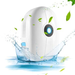 new electric quiet mini dehumidifier 500ml(16.9 oz) portable for home kitchen bedroom bathroom basement caravan closet office rv garage with auto shut off(blue)