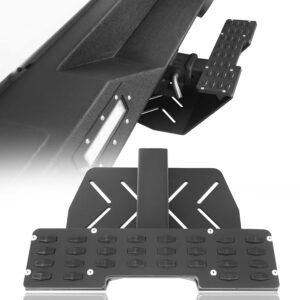 hooke road universal hitch step skid plate backbone compatible with jeep wrangler gladiator tacoma tundra bronco f150 ram 4runner pickup truck (any vehicle with 2in hitch receiver)