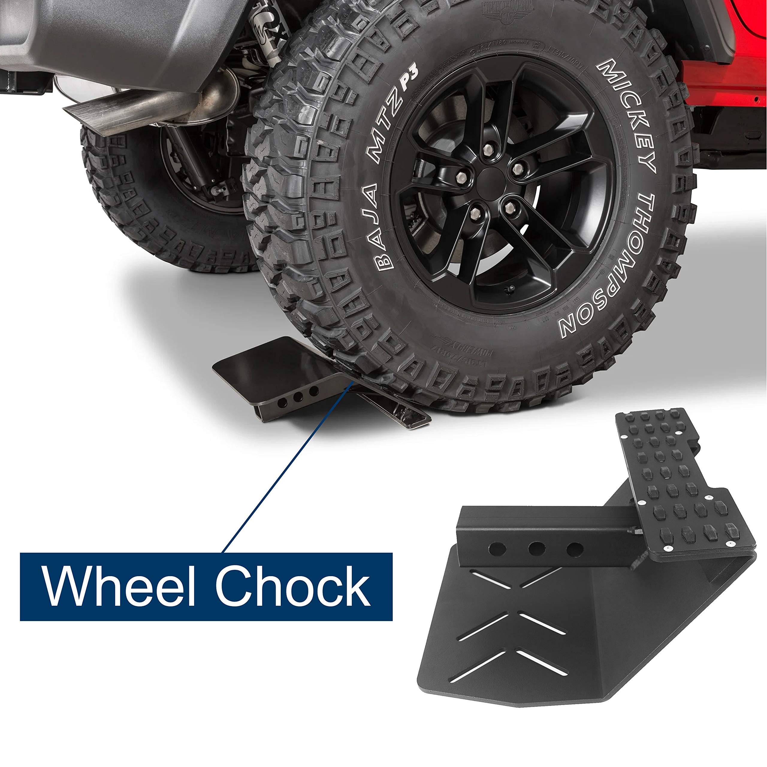 Hooke Road Universal Hitch Step Skid Plate Backbone Compatible with Jeep Wrangler Gladiator Tacoma Tundra Bronco F150 RAM 4runner Pickup Truck (Any Vehicle with 2in Hitch Receiver)