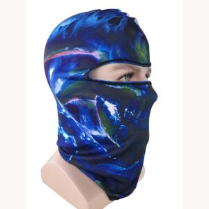 Face Shield Face Mask Helmet Summer Sun Hood Neck Gaiter, Balaclava for Ourdoor Activities, Cycling, Hiking, Fishing (Blue)